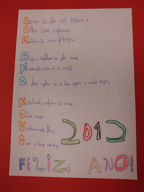 Núcleo de Alcobertas: Acrósticos do Ano Novo