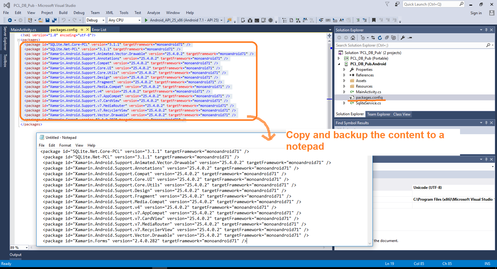 Xamarin PCL Database Sample Code