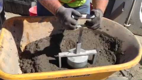 Ball penetration test for concrete