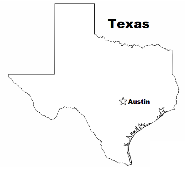Blog de Biologia: Texas State Map coloring page