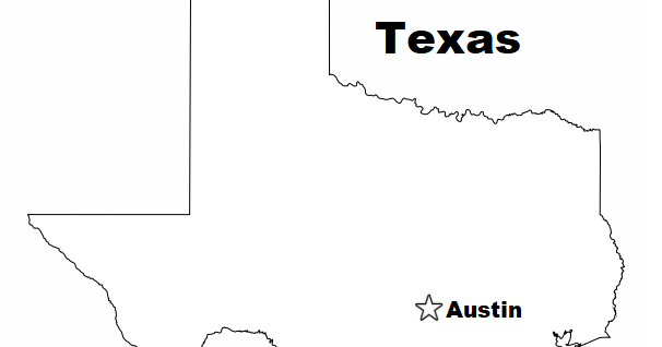 Blog de Biologia: Texas State Map coloring page