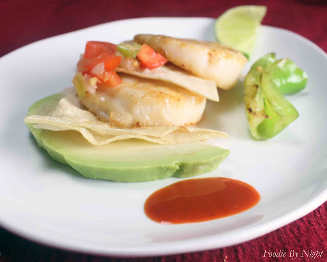 Corporate by Day, Foodie by Night: The leaning Mexican Scallop "tower"