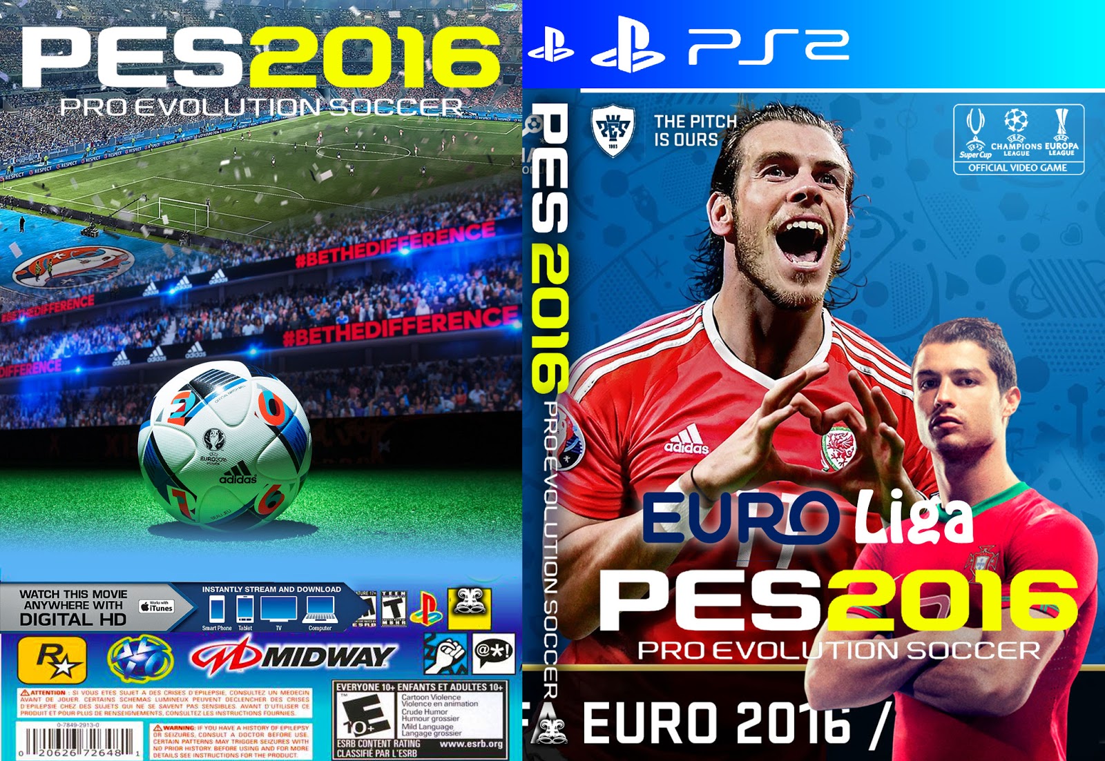 Cover: pes 2016 euro liga ps2 ekmto