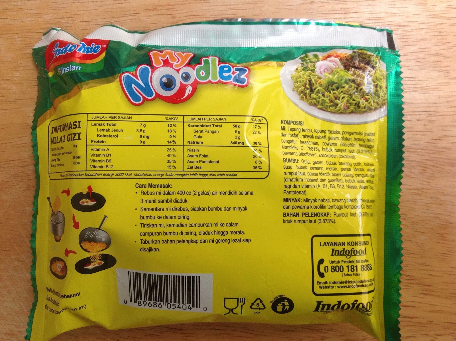 Review Indomie My Noodlez ( PIZZA DAN RUMPUT LAUT)