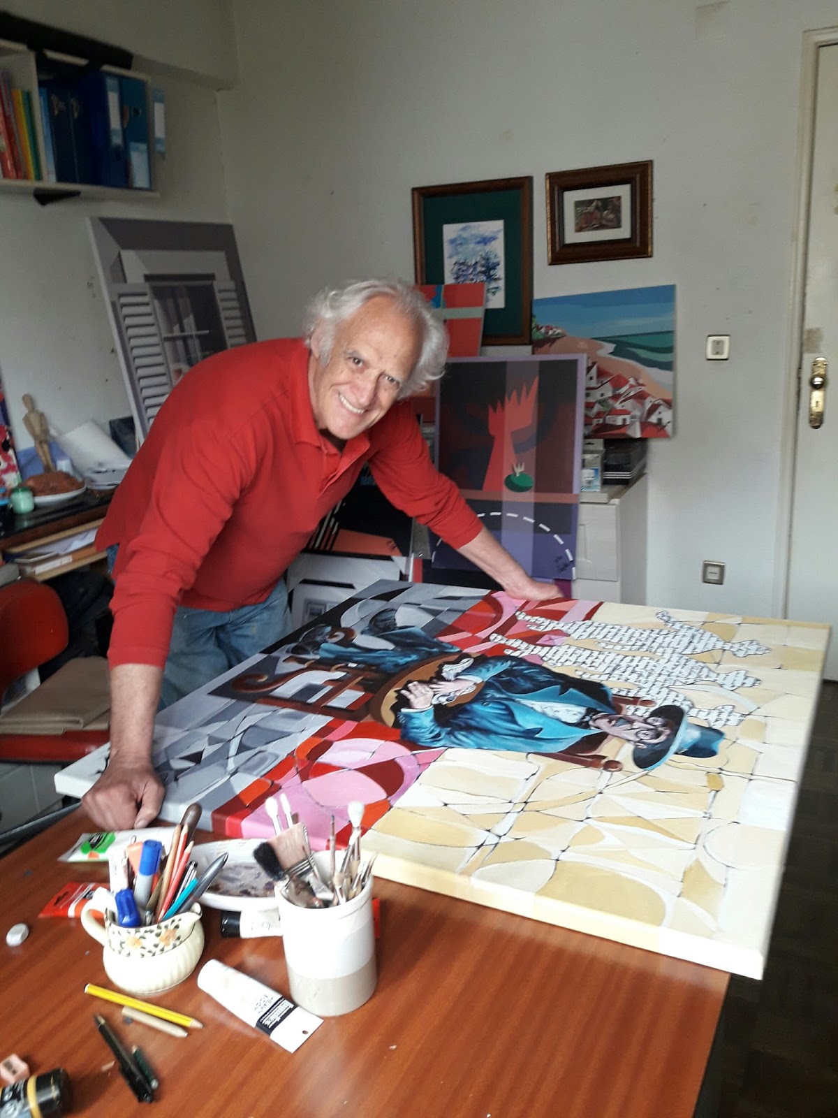 jbeja: já está fernando pessoa acrílico sobre tela 1x1x03m by joão beja