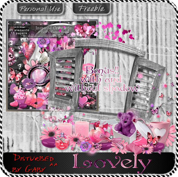 Disturbed PSP tutorials: Freebie Clusters: Lovely