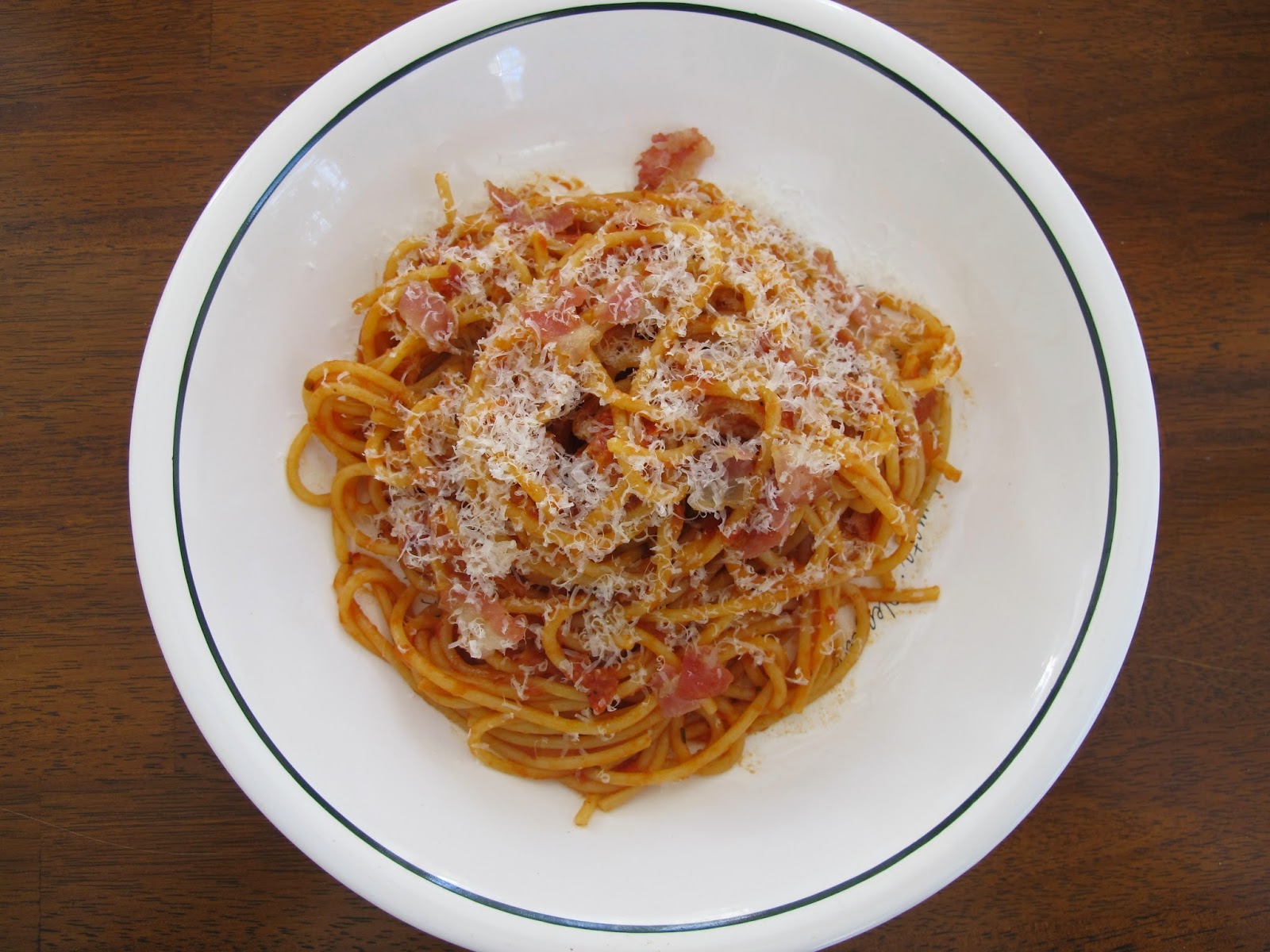 Kitchen Sink Diaries: Spaghetti with Tomato, Guanciale, & Chile