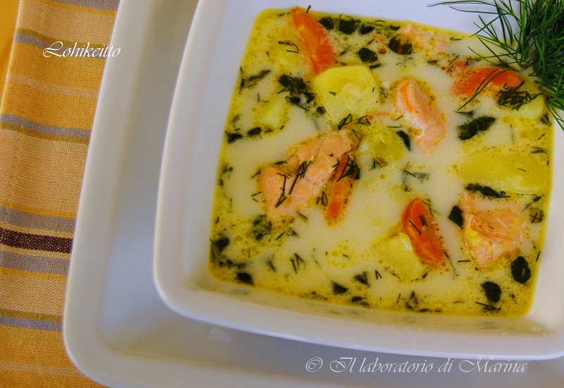 IL LABORATORIO DI MARINA: LOHIKEITTO : ΚΡΕΜΩΔΗΣ ΣΟΥΠΑ ΜΕ ΣΟΛΟΜΟ ΑΠΟ ΤΗΝ ...