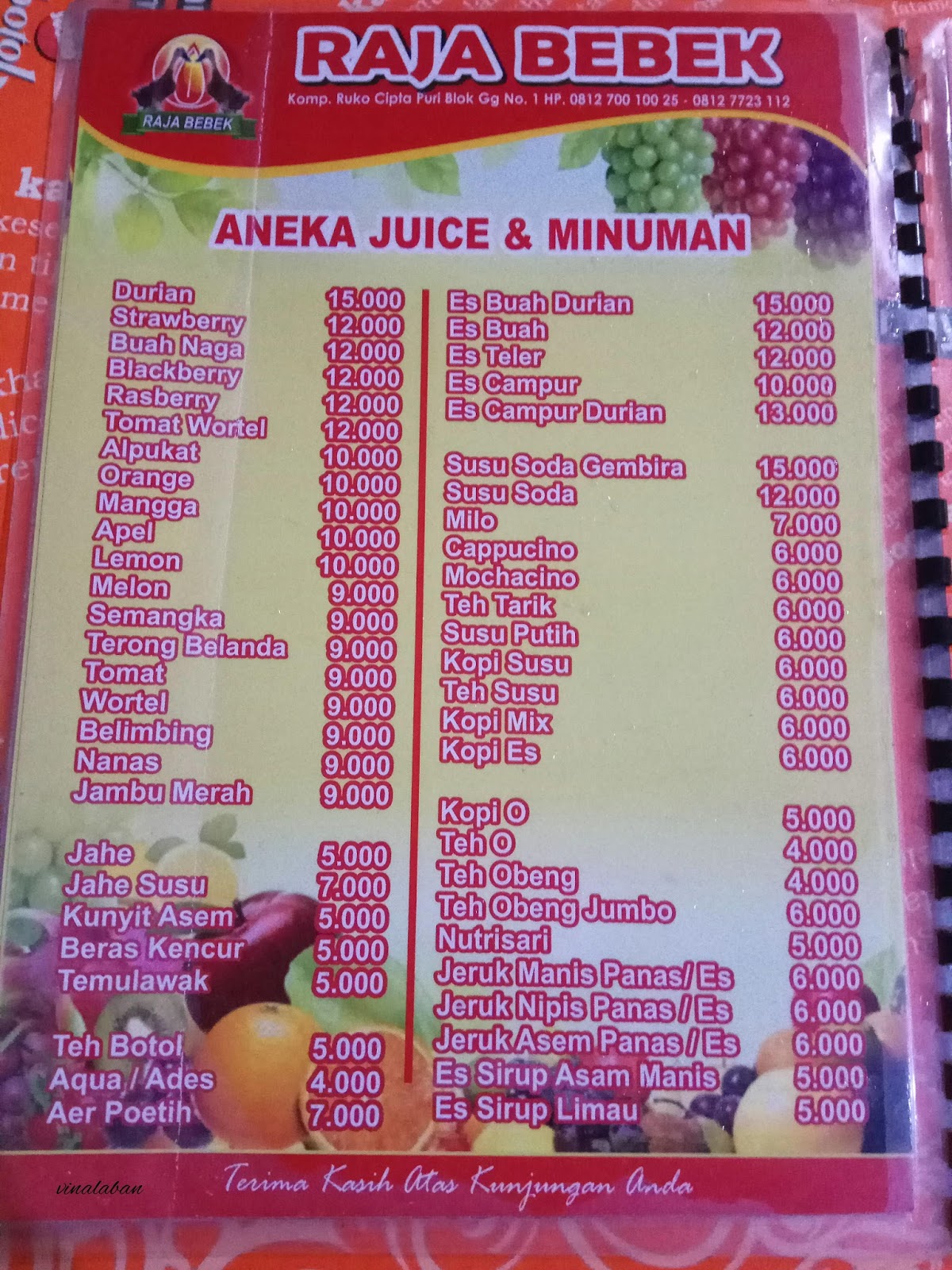 Warung Raja Bebek Cipta Puri Tiban Batam