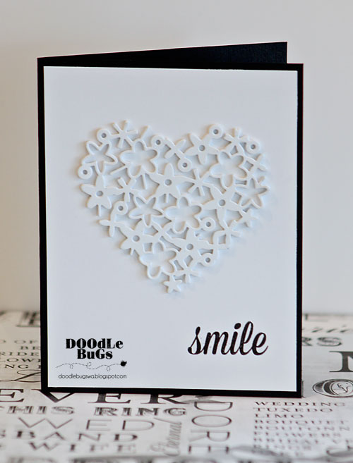 Doodlebugs: Memory Box- Floral Heart Die