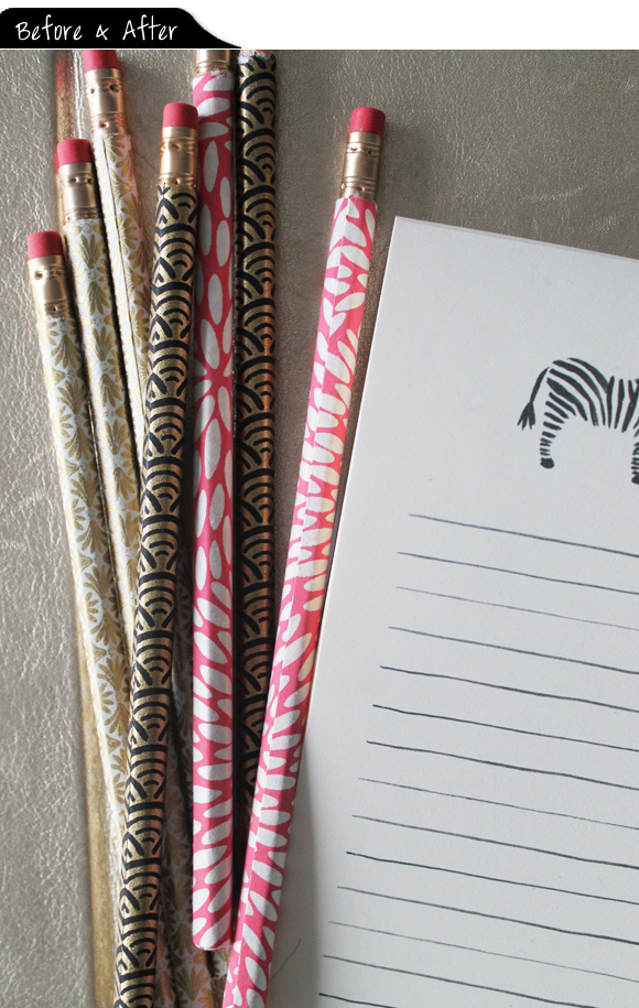 Before & After file: Paper wrapped pencils – Gaby Burger