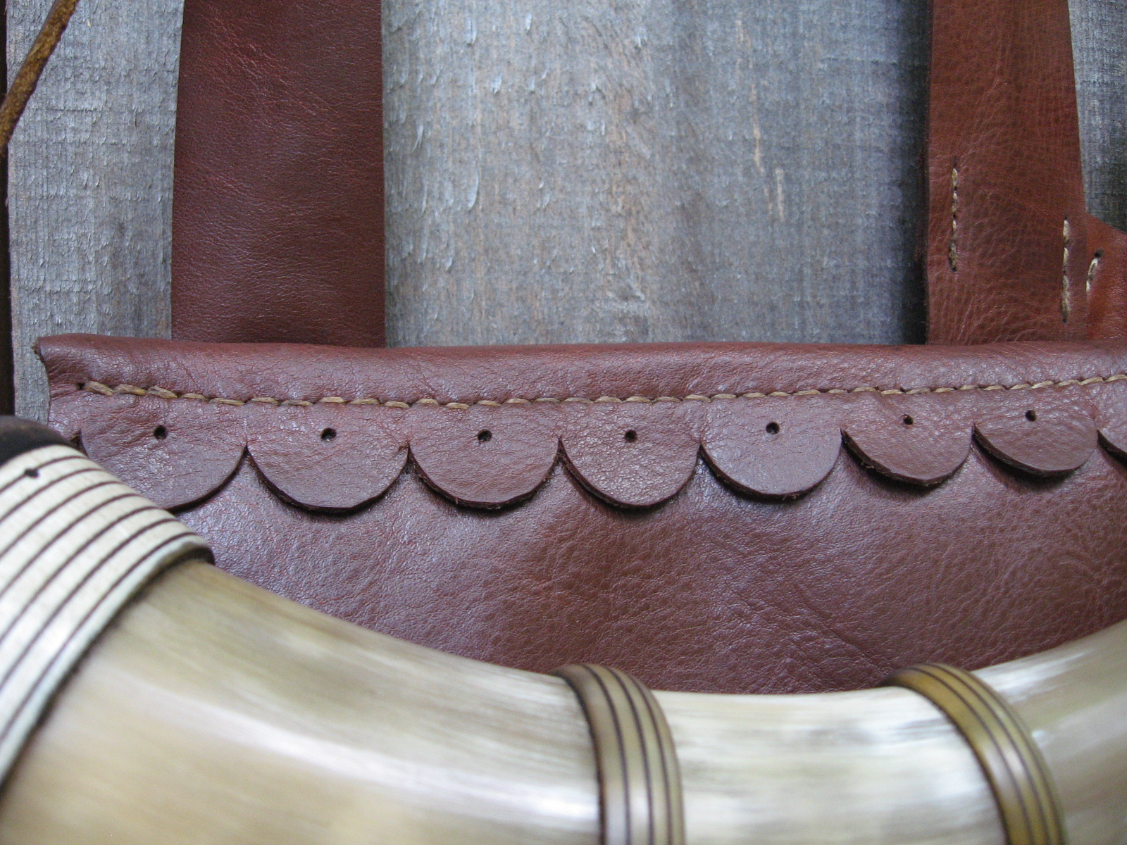 Contemporary Makers: Banded Powder Horn, Hunting Pouch, and Knife by ...