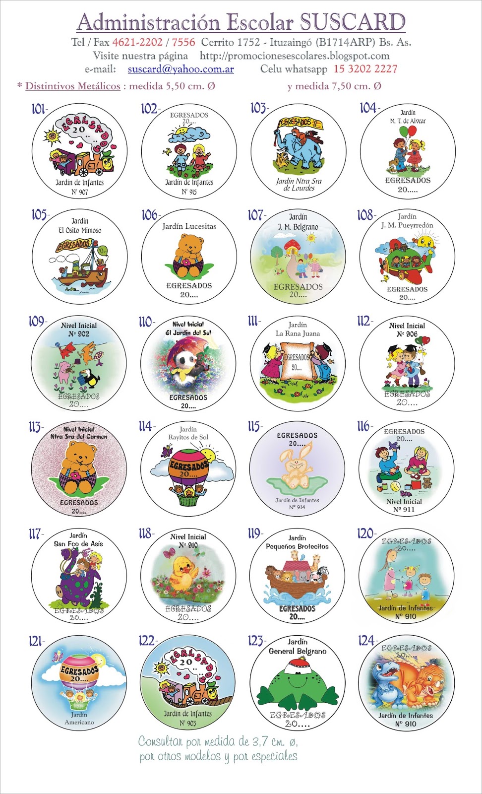 SUSCARD: DISTINTIVOS Nivel Inicial