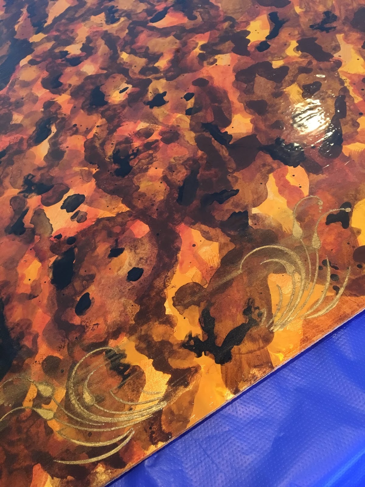 A Tray of Bliss: Homespun Things...DIY Faux Tortoiseshell Finish Step ...