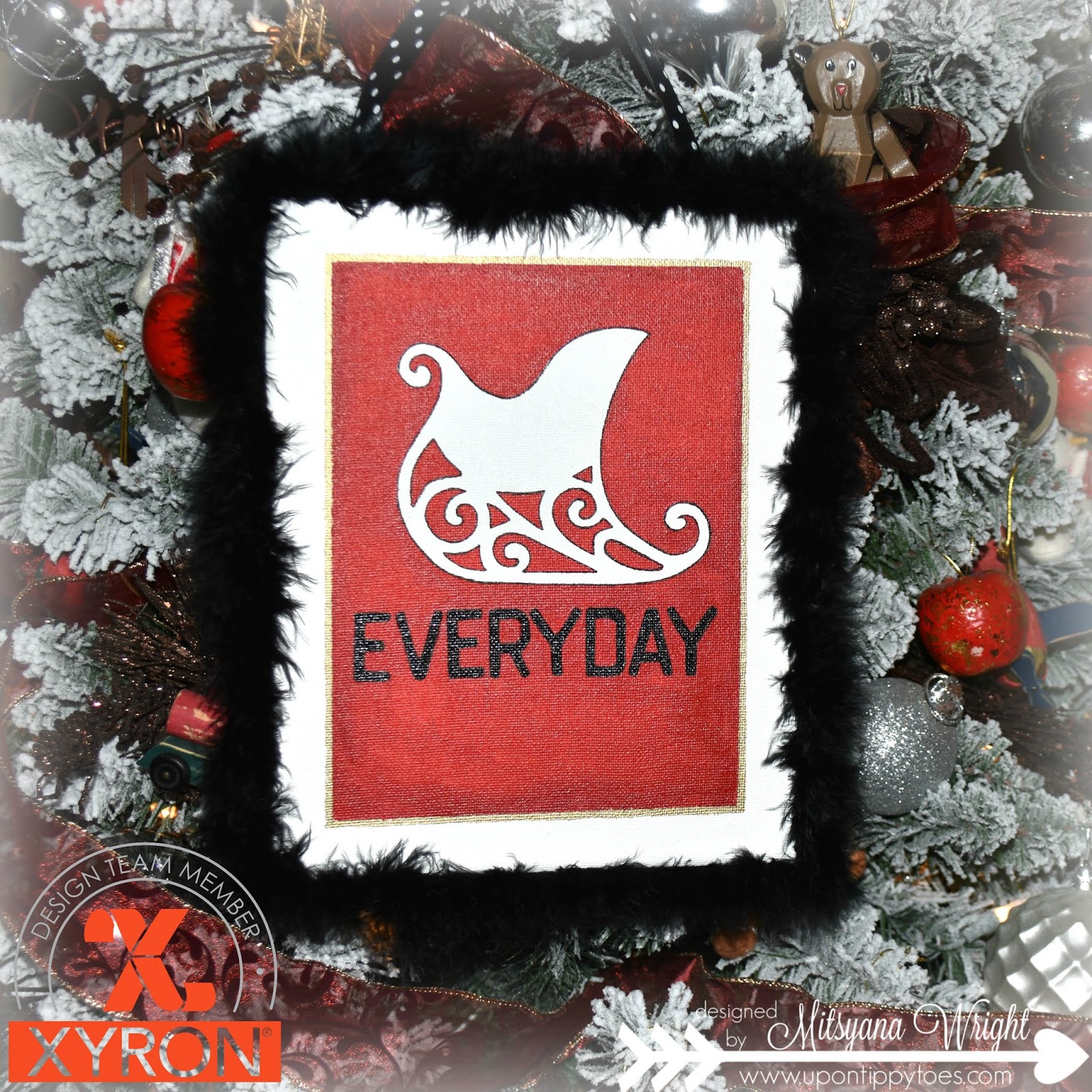 Up On Tippy Toes: DIY Christmas Canvas Art