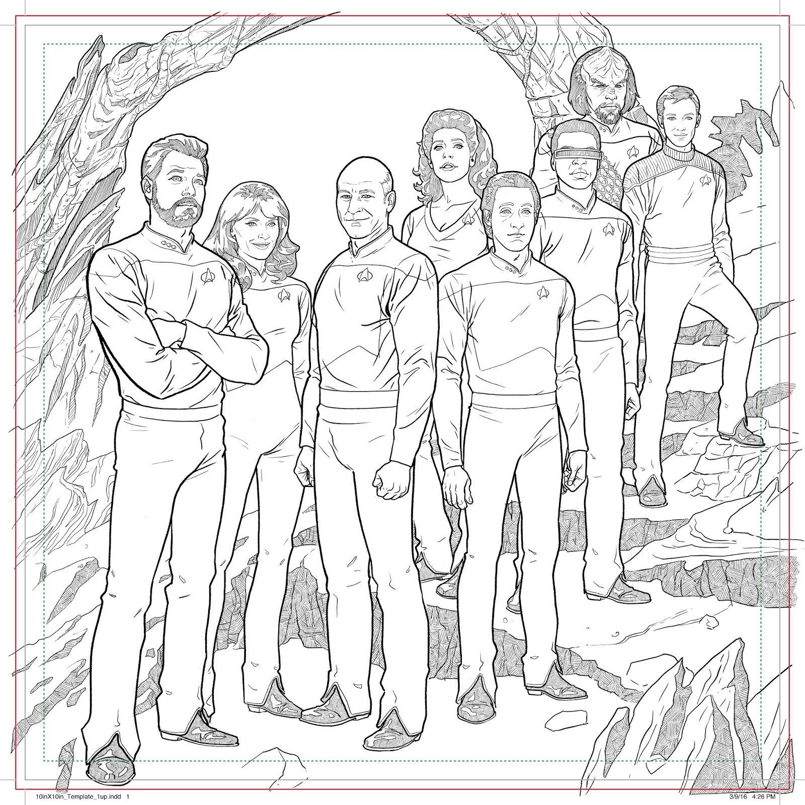 Star Trek The Next Generation Sketch Coloring Page