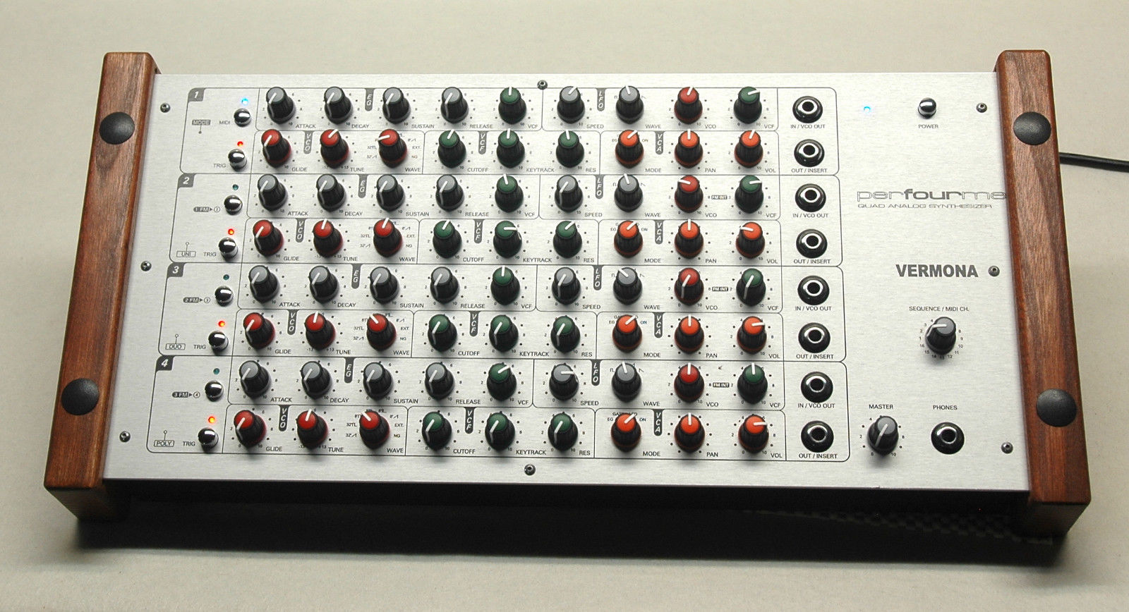 MATRIXSYNTH: Vermona Perfourmer Quad Analog Synthesizer SN 04736