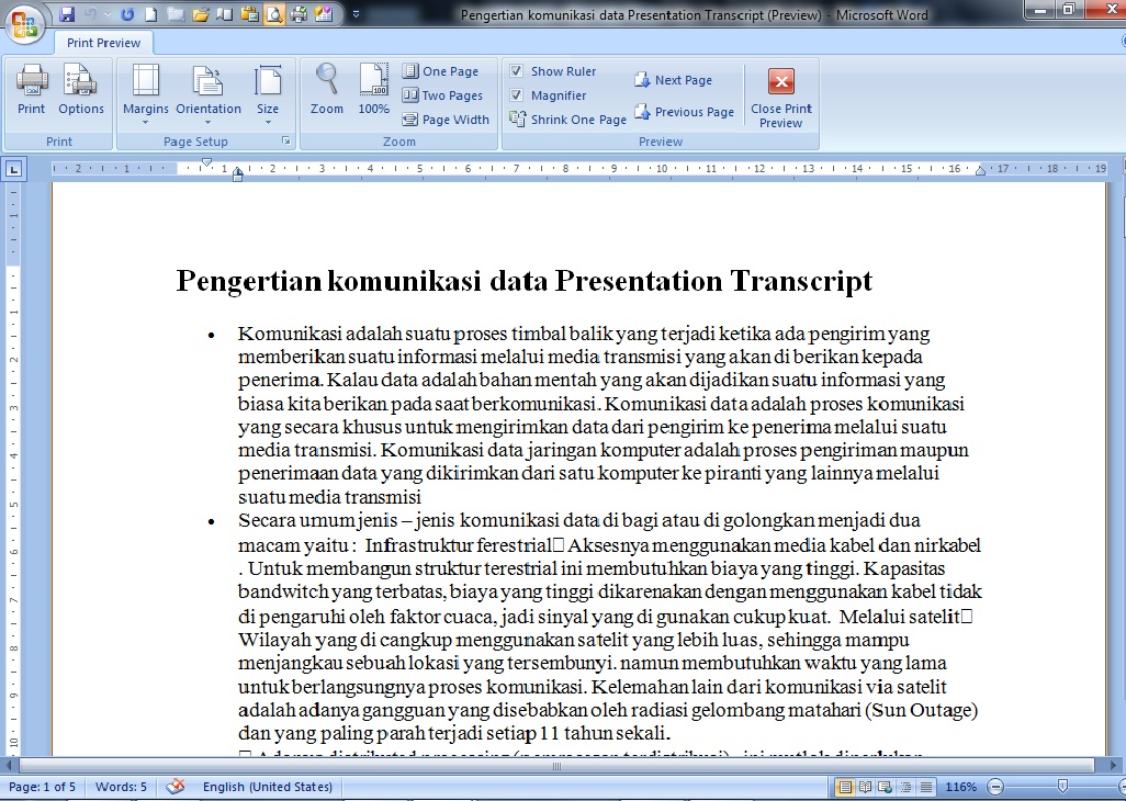 Cara Mencetak Dokumen Di Microsoft Word 2007