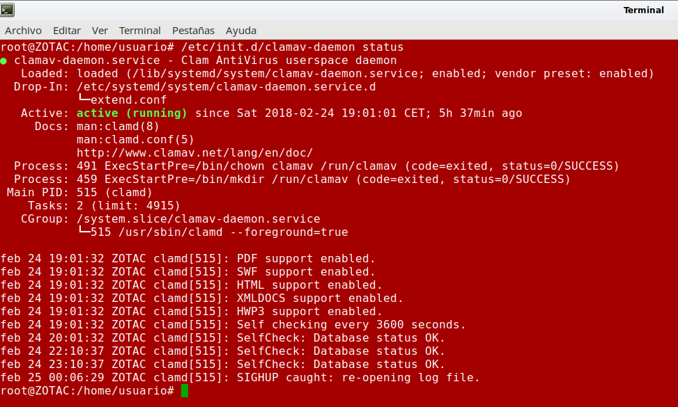 Cotidiana Place: Antivirus ClamAV con ClamTk 5.24 en Debian Stretch