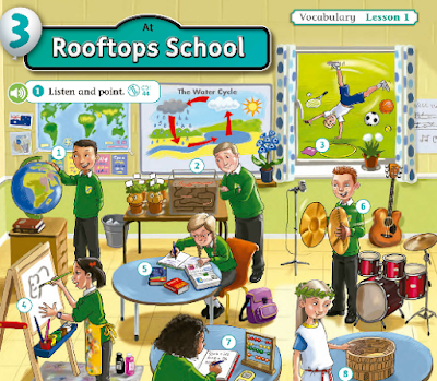ESPECIALISTA DE INGLÉS: ROOFTOPS 4 - UNIT 3 "AT ROOFTOPS SCHOOL"