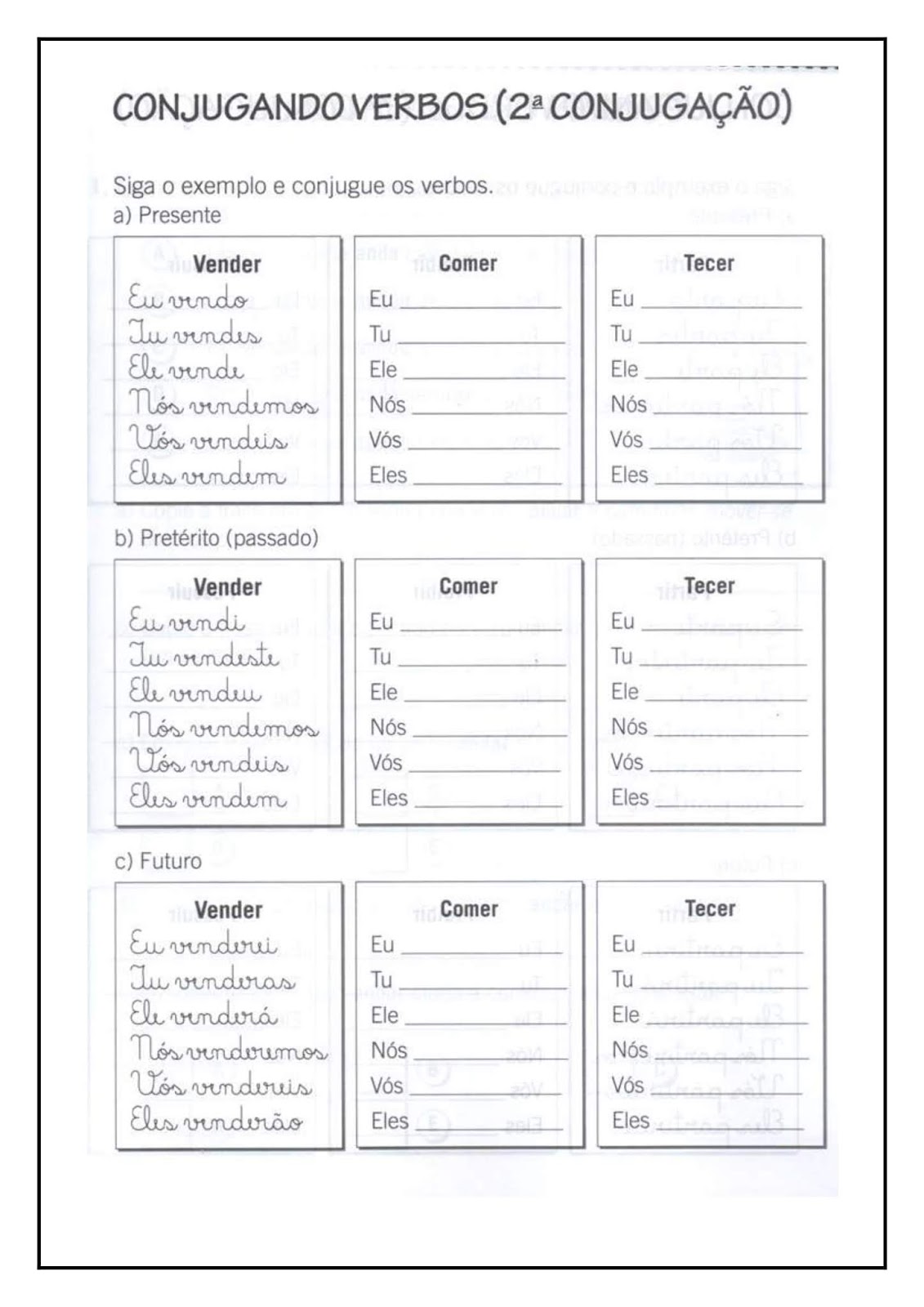 EnsiNanddo: Língua Portuguesa - Conjugando Verbos