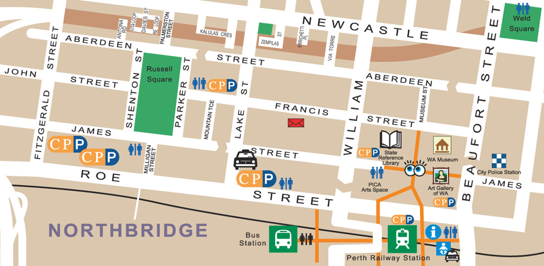 The Shed's Guide to Perth: Map of Northbridge