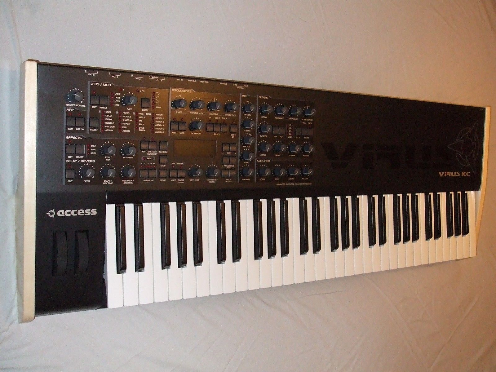 MATRIXSYNTH: Access Virus KC Synth with Custom Polished Light Hard Wood ...