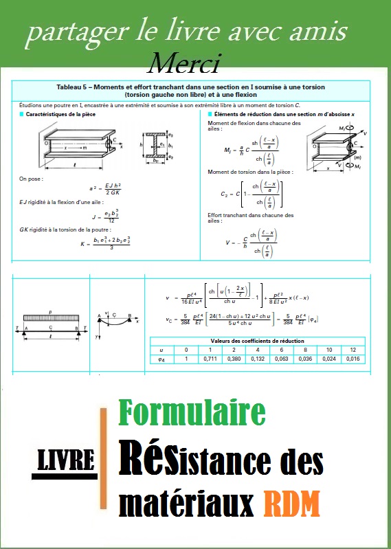 Formulaire Résistance des matériaux RDM pdf