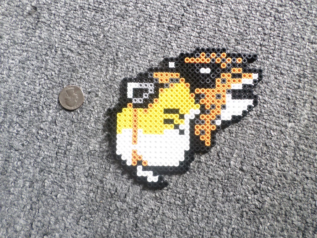 Long Black Fingers : Chester Cheetah Perler Bead