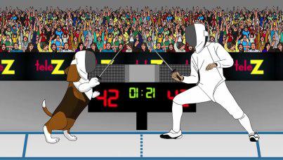 NOS PETITS FRERES LES ANIMAUX: Le chien de télé z au J O de Londres