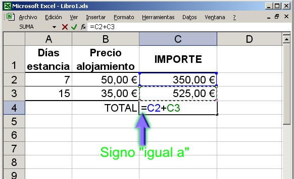 Excel: Implemento de formulas en excel