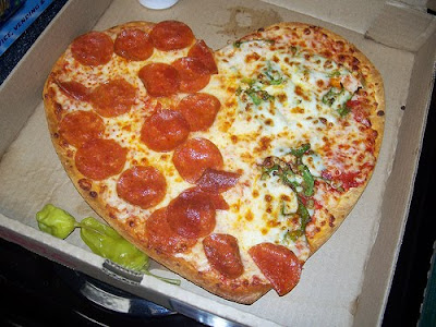 Imágenes de Amor: Pizza con forma de corazon especial para san valentin
