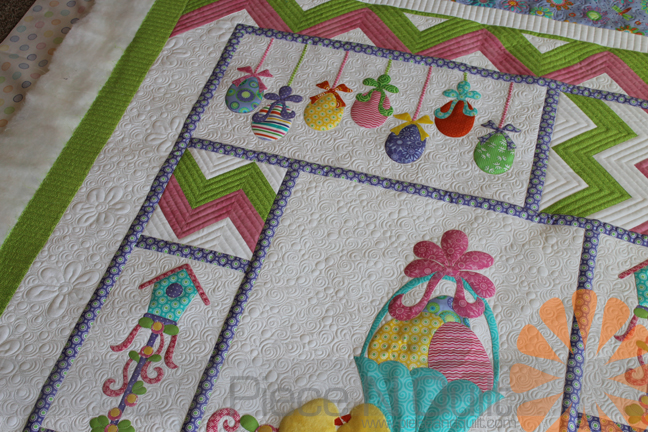 Piece N Quilt: Easter Quilt - Custom Machine Quilting by Natalia Bonner