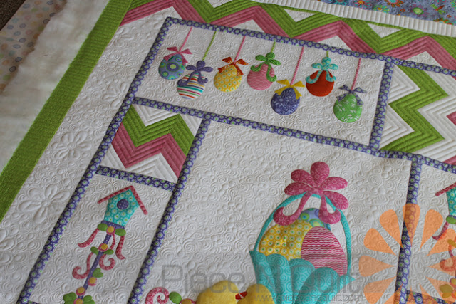 Piece N Quilt: Easter Quilt - Custom Machine Quilting by Natalia Bonner