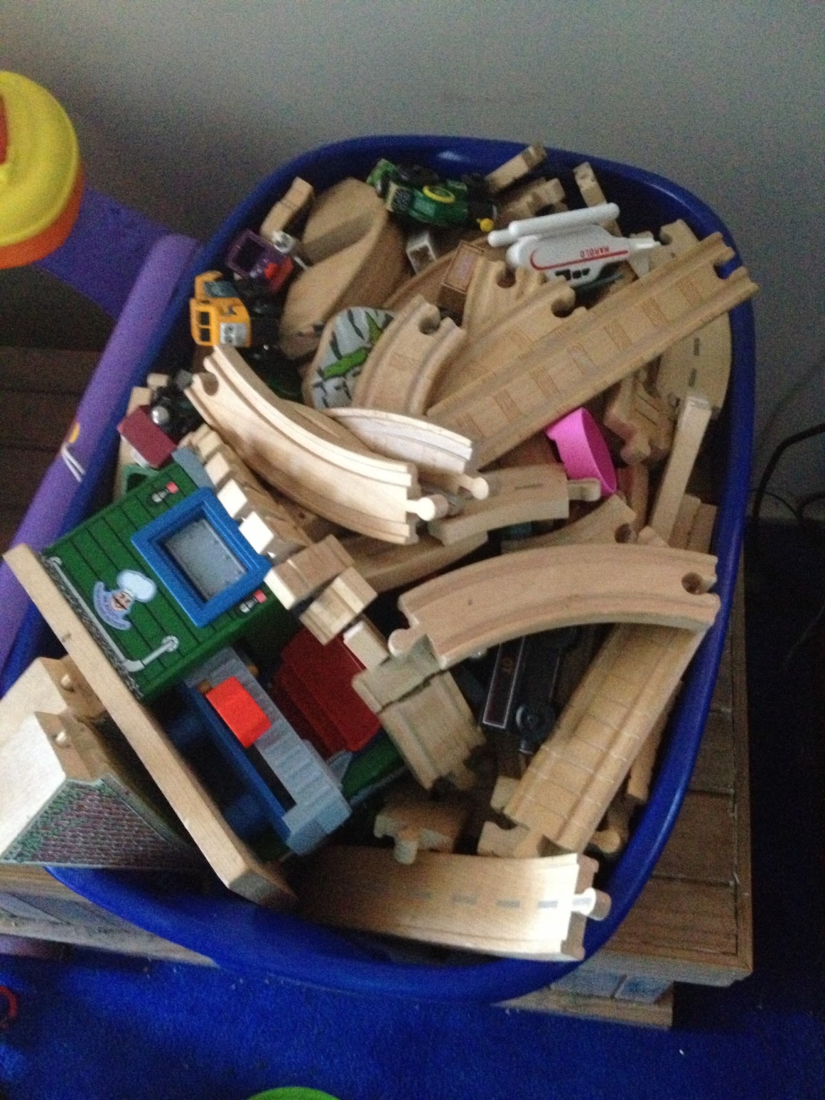 Mellywood's Mansion: Kids Toy Train Table - Upcycled Coffee Table