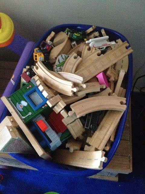 Mellywood's Mansion: Kids Toy Train Table - Upcycled Coffee Table