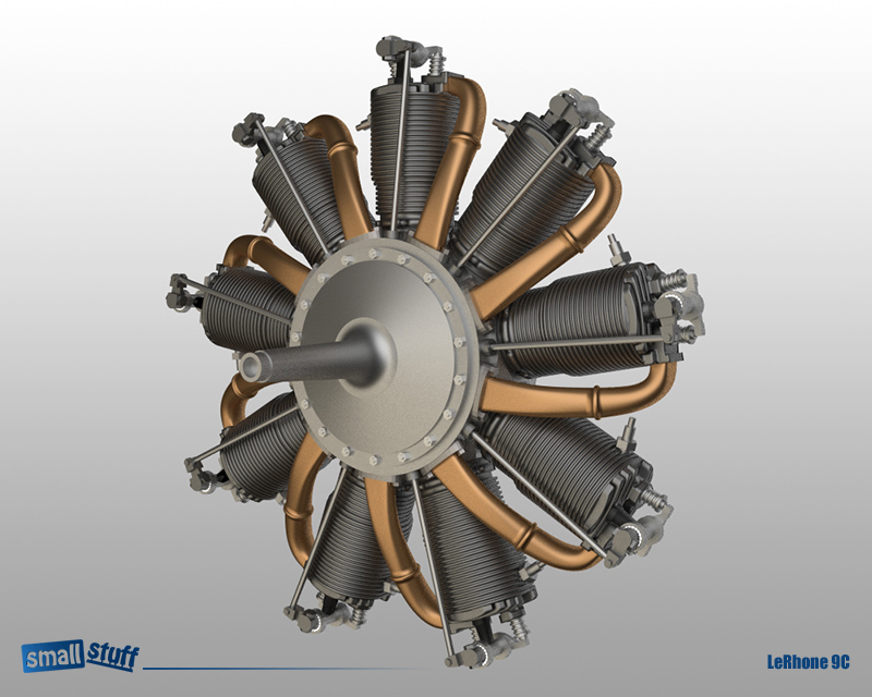 Small Stuff Models: 1/48 WWI Rotary Engines - Work In Progress