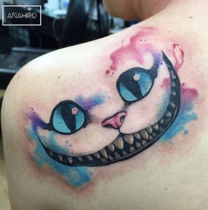 220+ Cheshire Cat Tattoo Designs (2020) Simple Small Meaningful Ideas ...