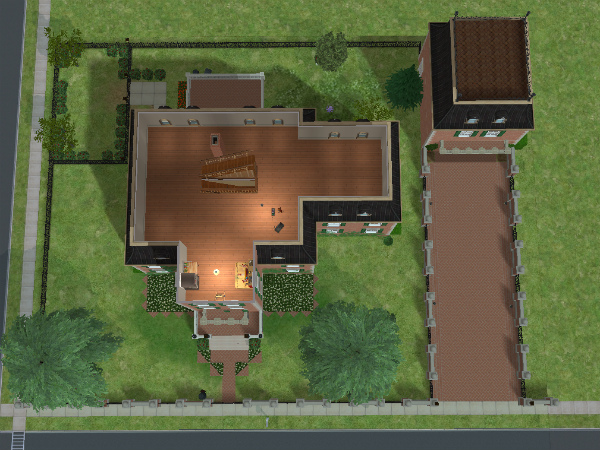 Twoflower's Sims 2 Lots: 165 Sim Lane makeover - The Goth Mansion