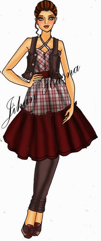 Jihan Husna Fashion Designer: Desain Dress Casual DS-CA-04