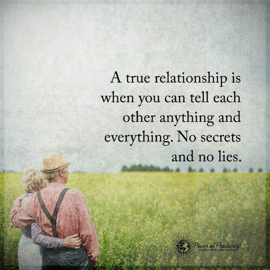 A True Relationship Is When You Can Tell Each Other Anything ...