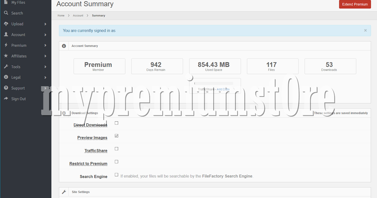 FILEFACTORY Premium Account Valid Until 3rd Aug 2021