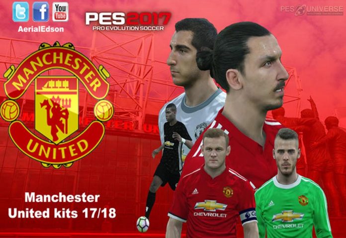 pes-modif: PES 2017 Manchester United 2017/18 Kit Pack