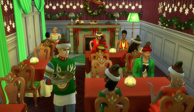 Christmas Restaurant - The Sims 4 - TodaSims