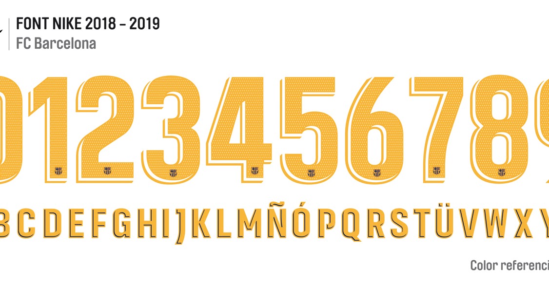 TIPOGRAFIAS Y FONTS: Font FC Barcelona / Nike 2018 - 19