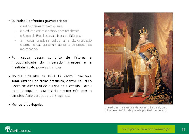 AULA COM SABER: A Independência do Brasil: Primeiro Reinado, o Governo ...