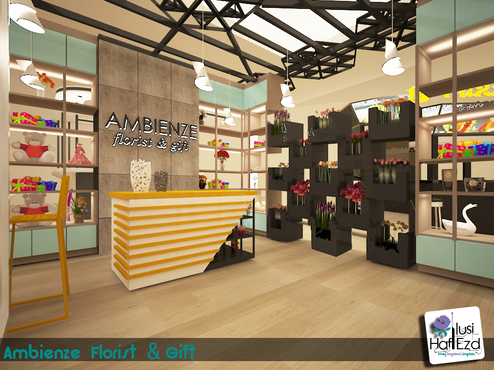 airaniEz's Life: Rekaan Dalaman Kedai Bunga / Florist Shop