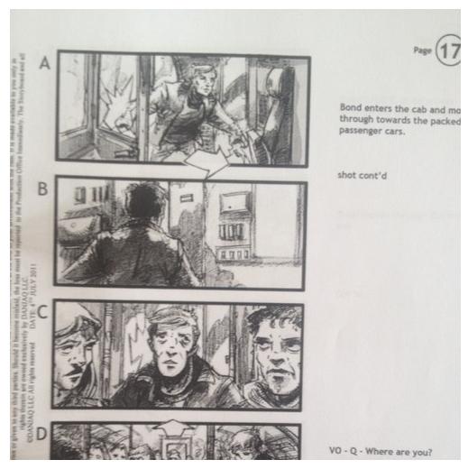 goldeneye 007: storyboard du nouveau james bond "Skyfall"