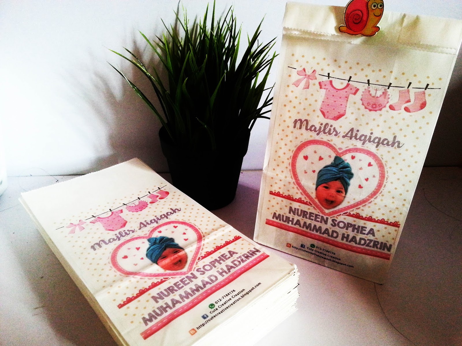 Printed paper bag aqiqah