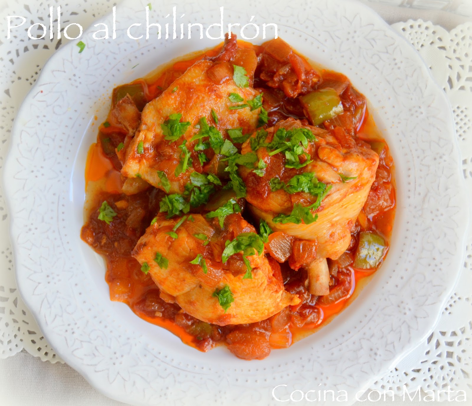 Pollo al chilindron | CocinaconMarta.com